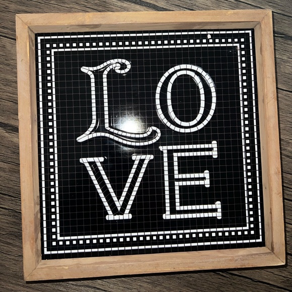 Accents | New Wooden Love Tile Sign | Poshmark